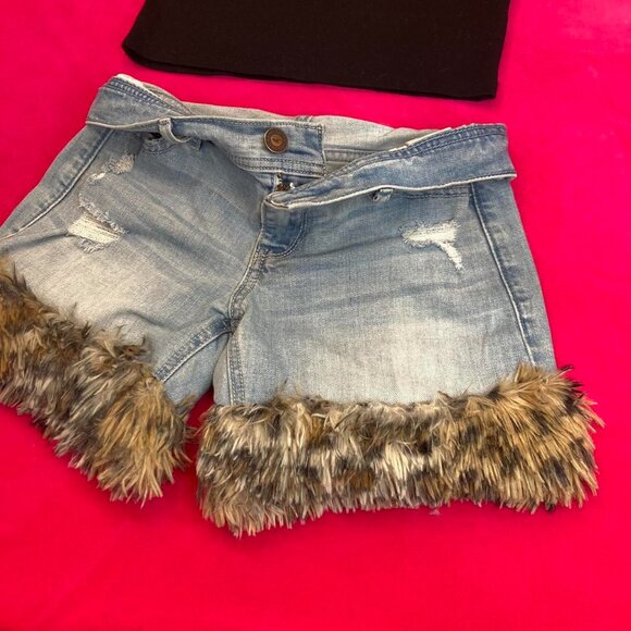 Hollister | Shorts | Custom Cheetah Leopard Fur Mini Shorts | Poshmark